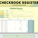 Checkbook Register Account Tracker Account Balance Excel Template ...