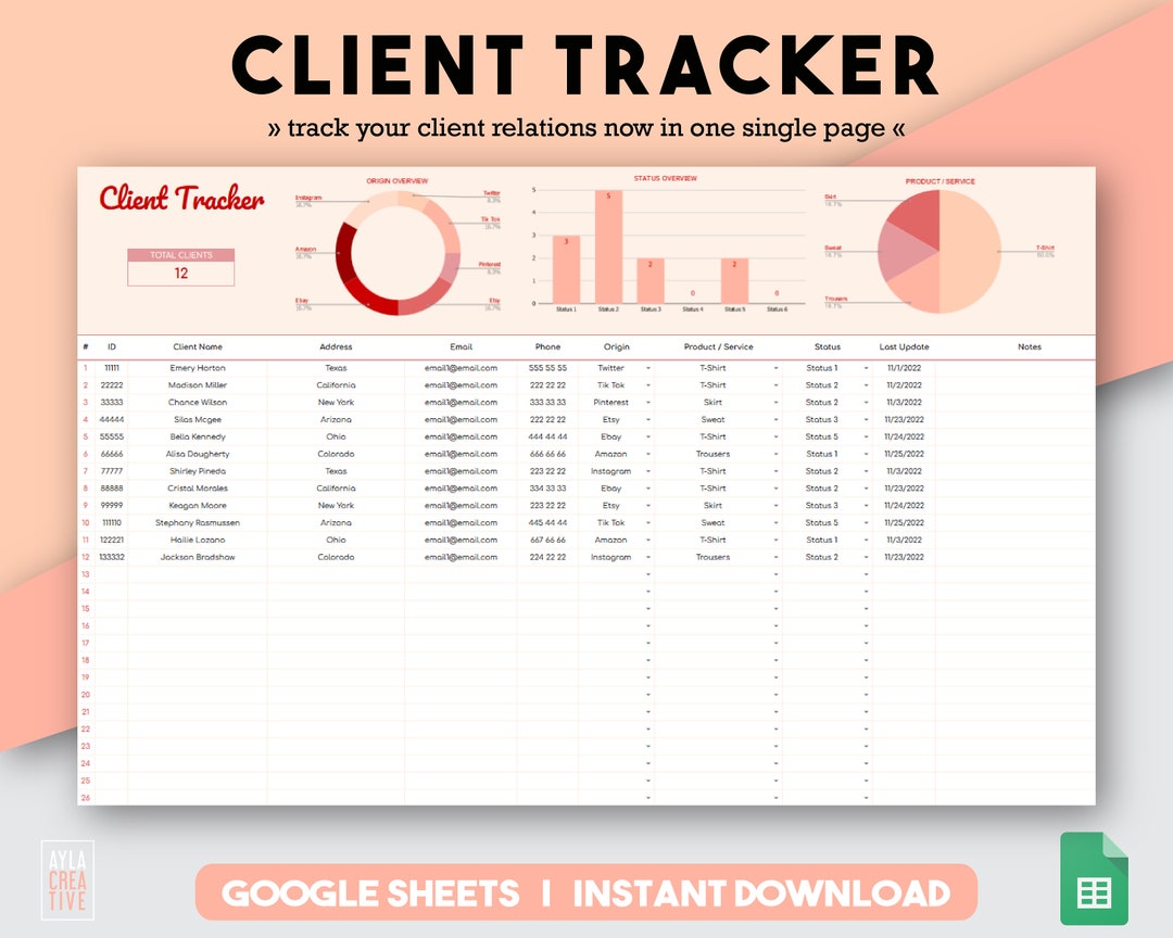 Client Tracker | Sales Client Buyer | Client Management | Client ...