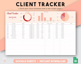 Lead Tracker Google Sheets Client Tracker Template Client Management Lead Sales Tracker Small ...