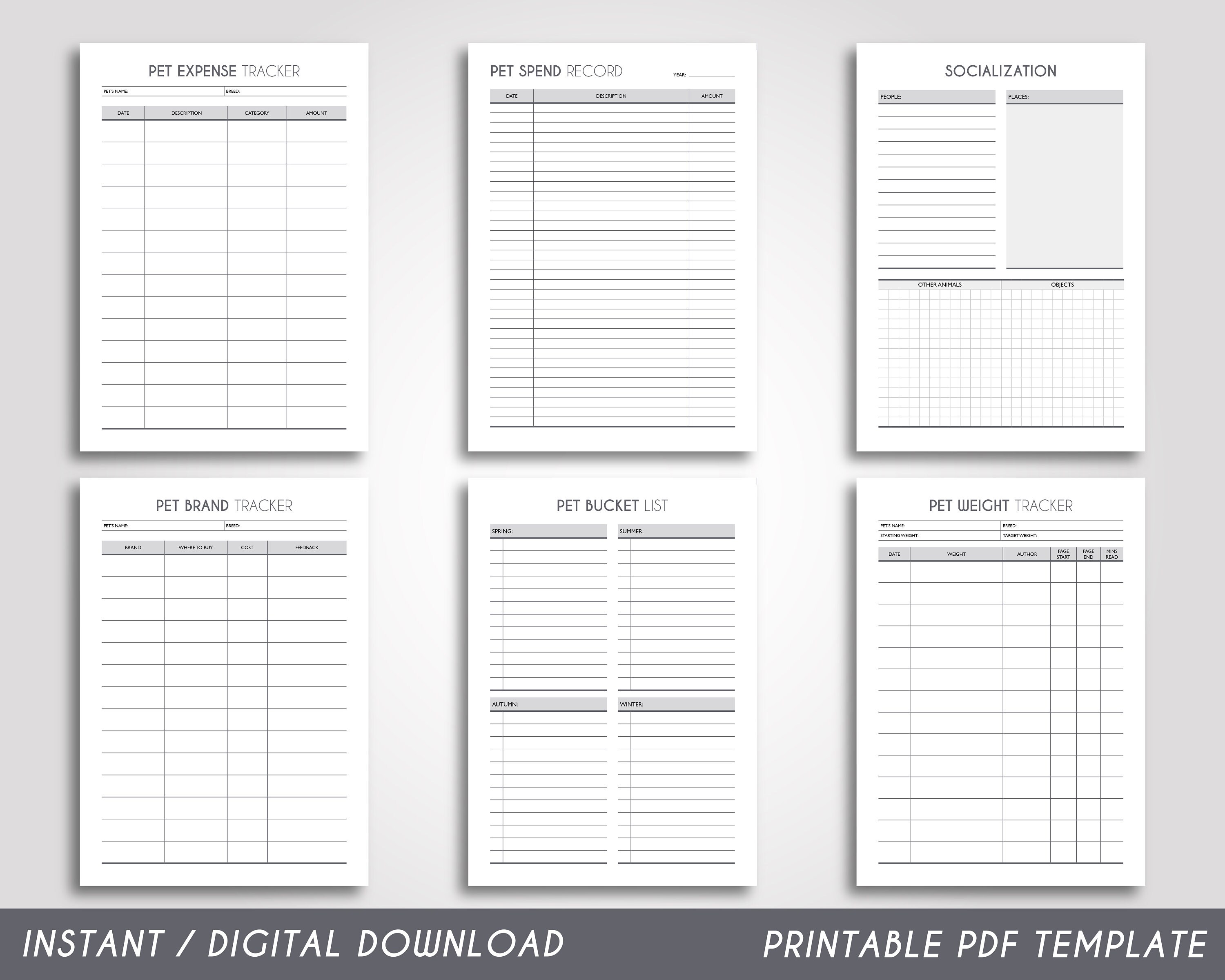 Pet Planner, Printable Planner, Dog Printable, Pet Care Planner, Dog ...