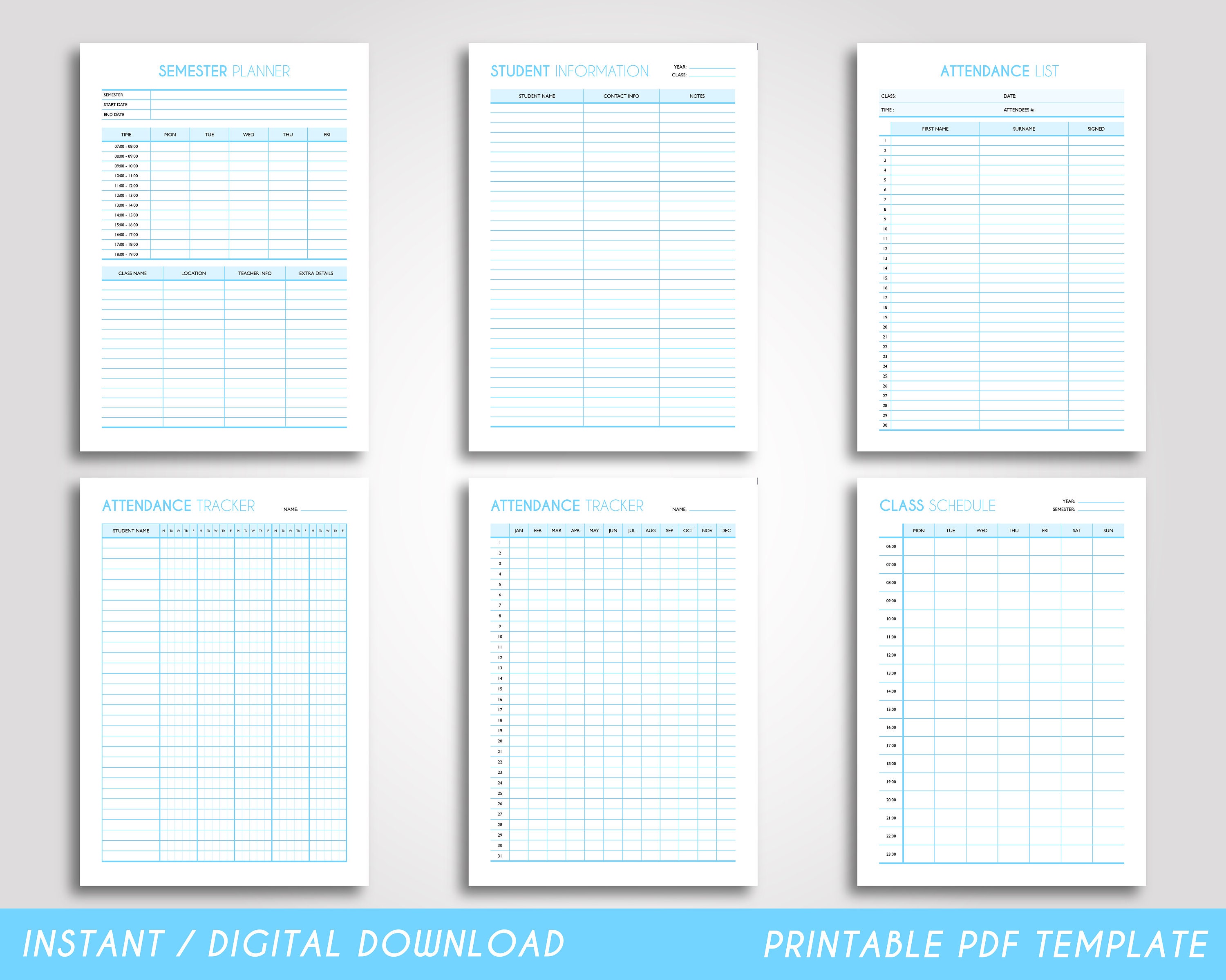 Study Planner, Pomodoro Planner, Student Planner, Lesson Schedule, Exam ...