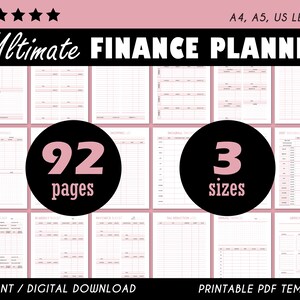 Budget Planner, Financial Planner, Finance Tracker, Budget Template ...