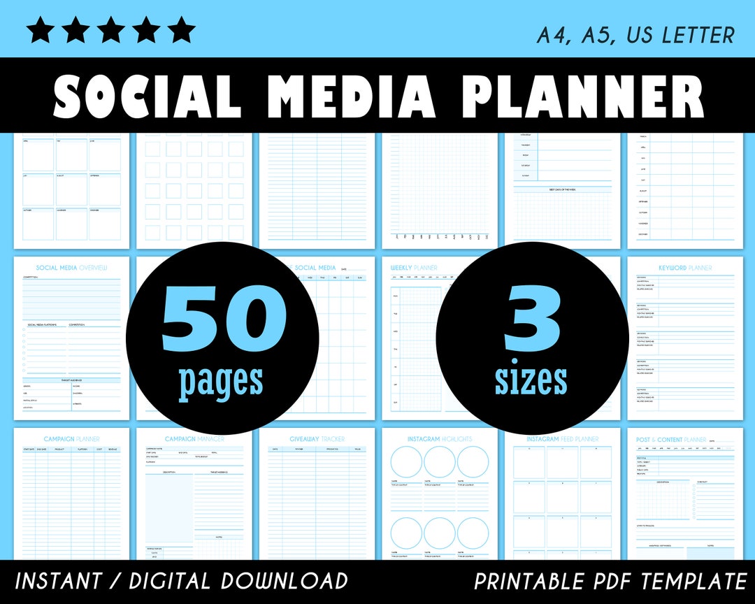 Social Media Planner, Marketing Planner, Goal Planner, Small Business ...
