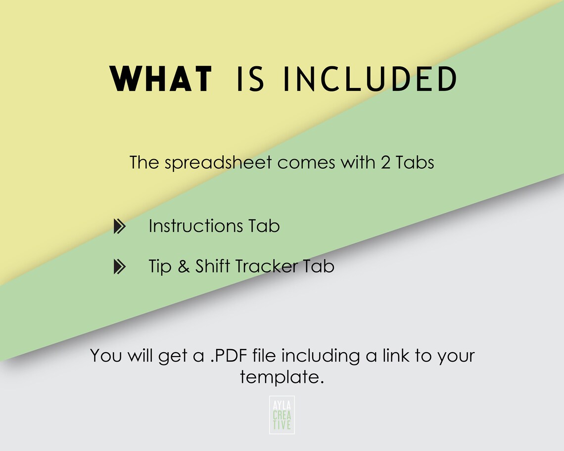 Tip Tracker Tip Spreadsheet Google Sheets Income Spreadsheet Employee ...
