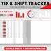 Tip Employee Tipped Employee Waiter Tips Waiter Tip Tracker Waiter Work Schedule Excel Waiter ...