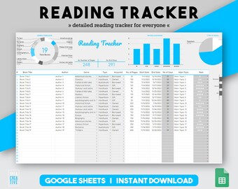 Digital Reading Log, Book Tracker, Google Sheets Books, Book Log ...