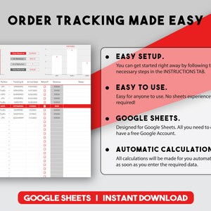 Order Tracker Business Tracker Small Business Bookkeeping Google Sheets ...