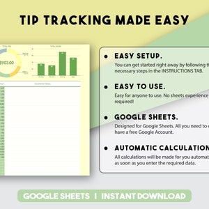 Tip Tracker Tip Spreadsheet Google Sheets Income Spreadsheet Employee ...