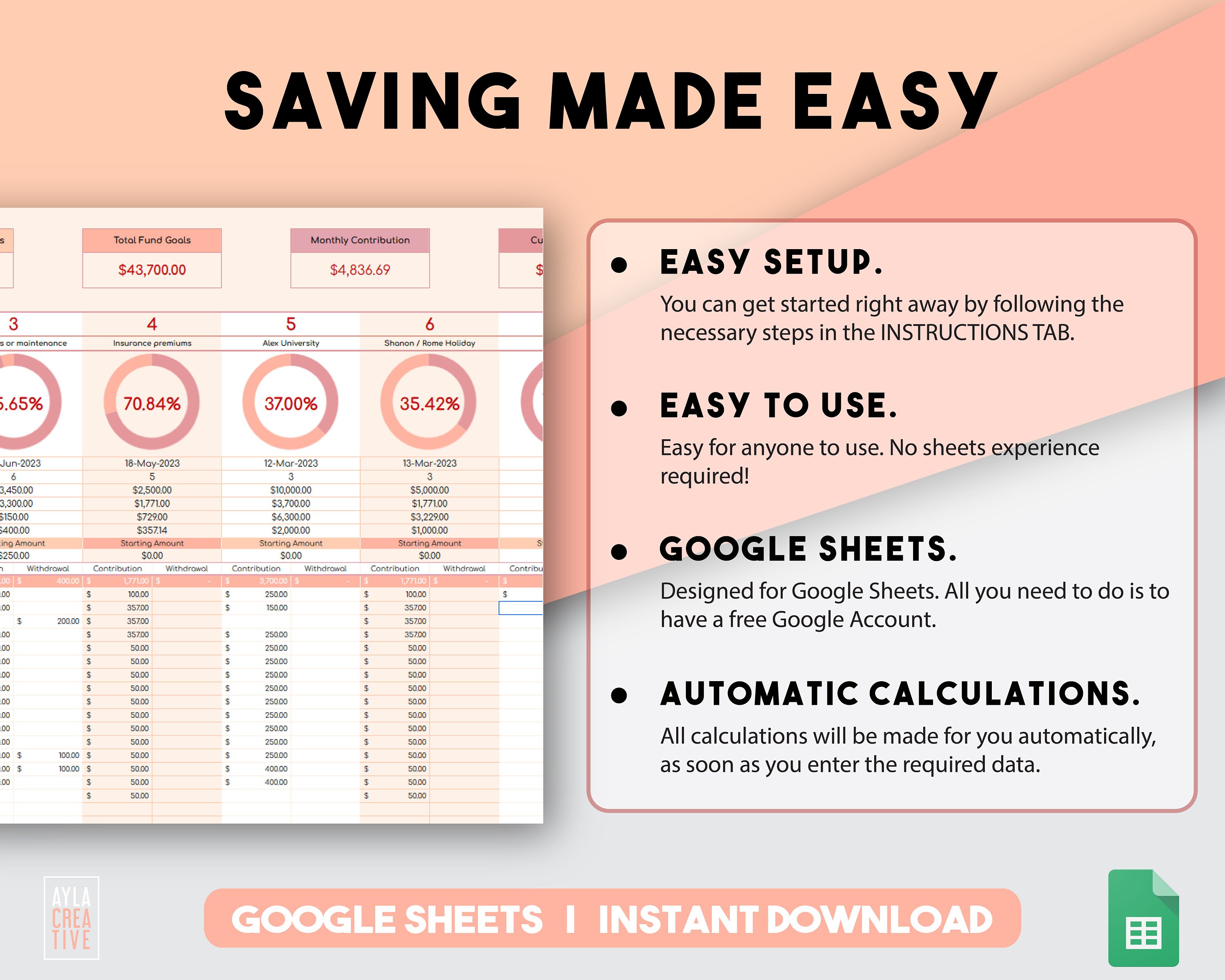 Sinking Funds | Funds Tracker | Sinking Fund | Savings Tracker ...