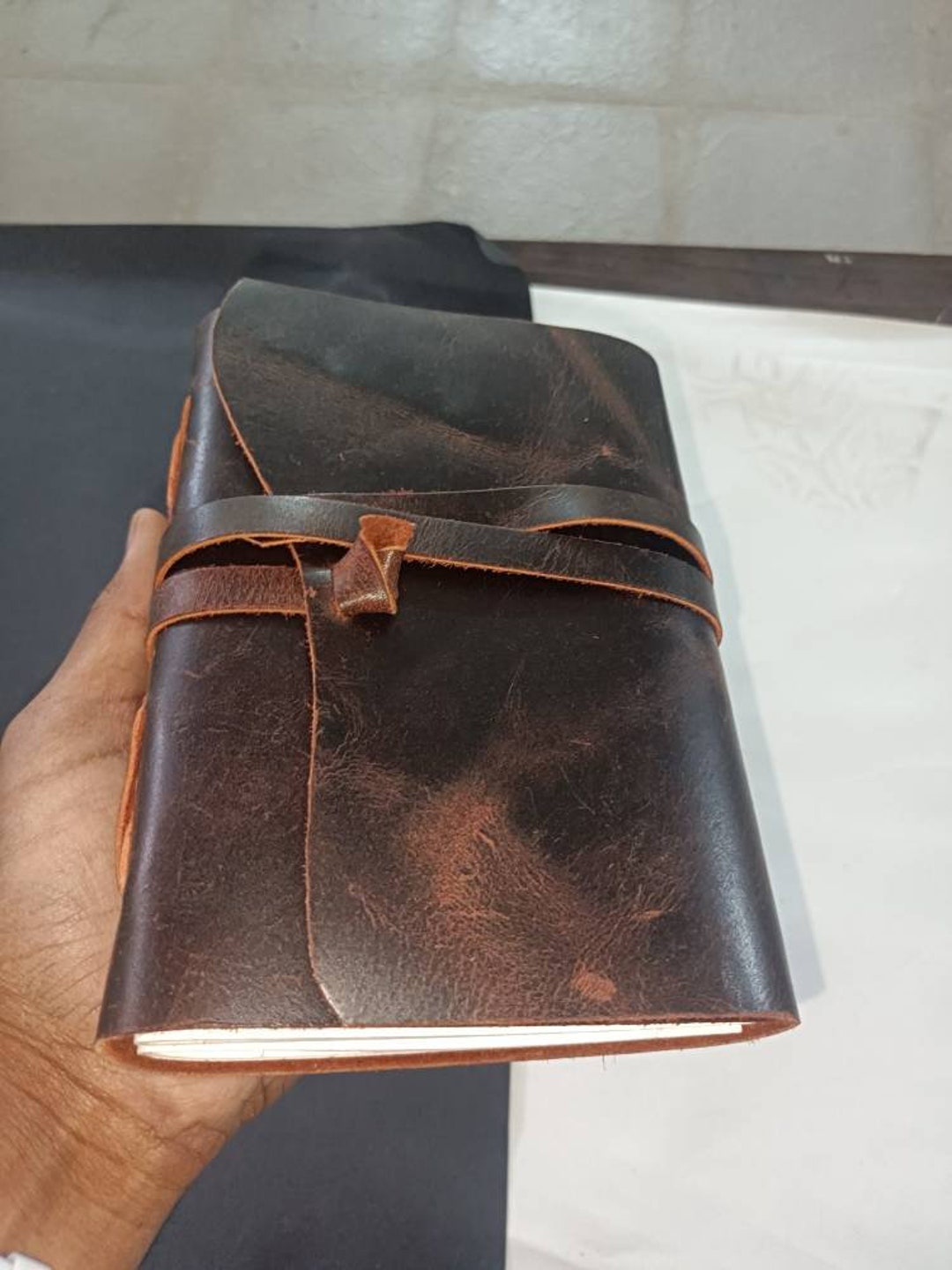 50 % off Handmade Genuine Leather Journal With Leather Strap - Etsy