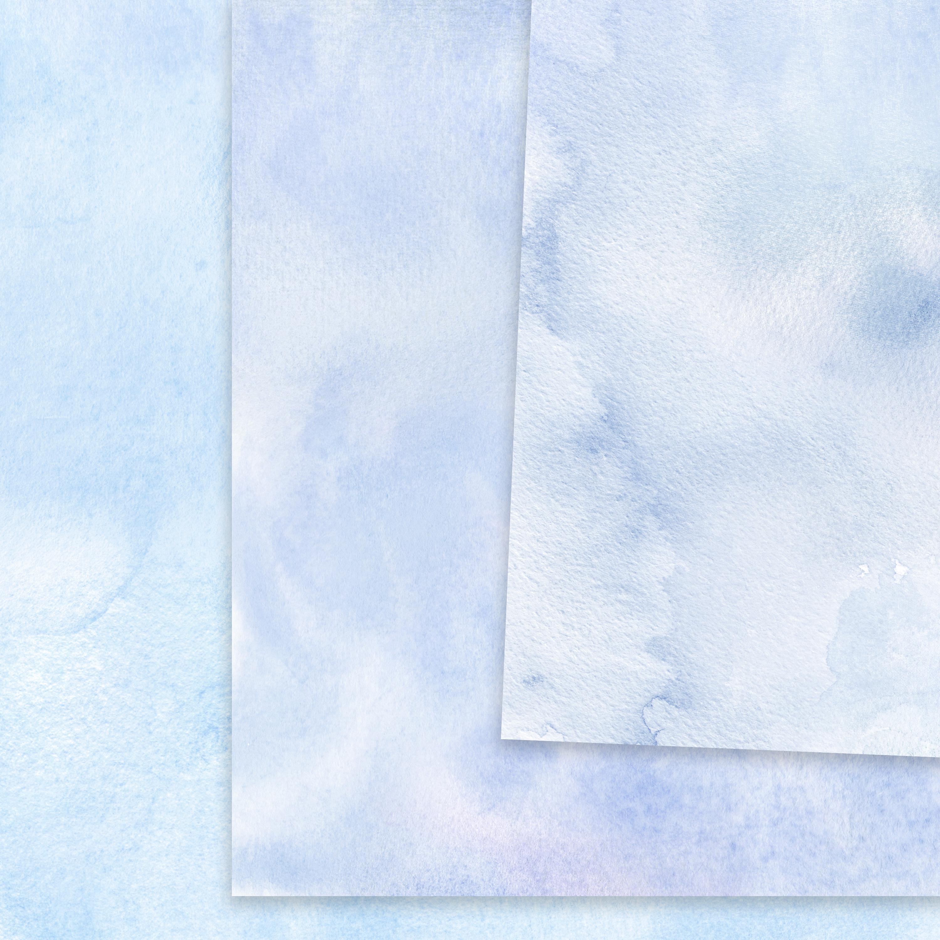 Light Blue Watercolor Background, Sky Blue Digital Paper, Watercolour ...