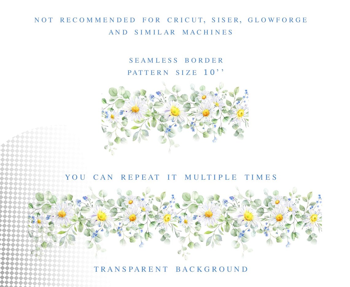 Watercolor Daisy Clipart, Watercolour Wildflowers Clip Art, Forget Me ...