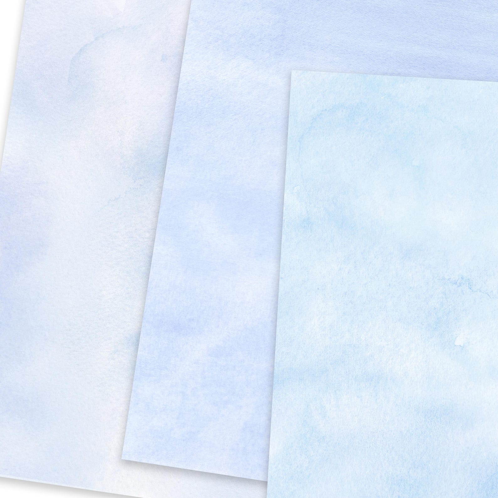 Light Blue Watercolor Background, Sky Blue Digital Paper, Watercolour ...