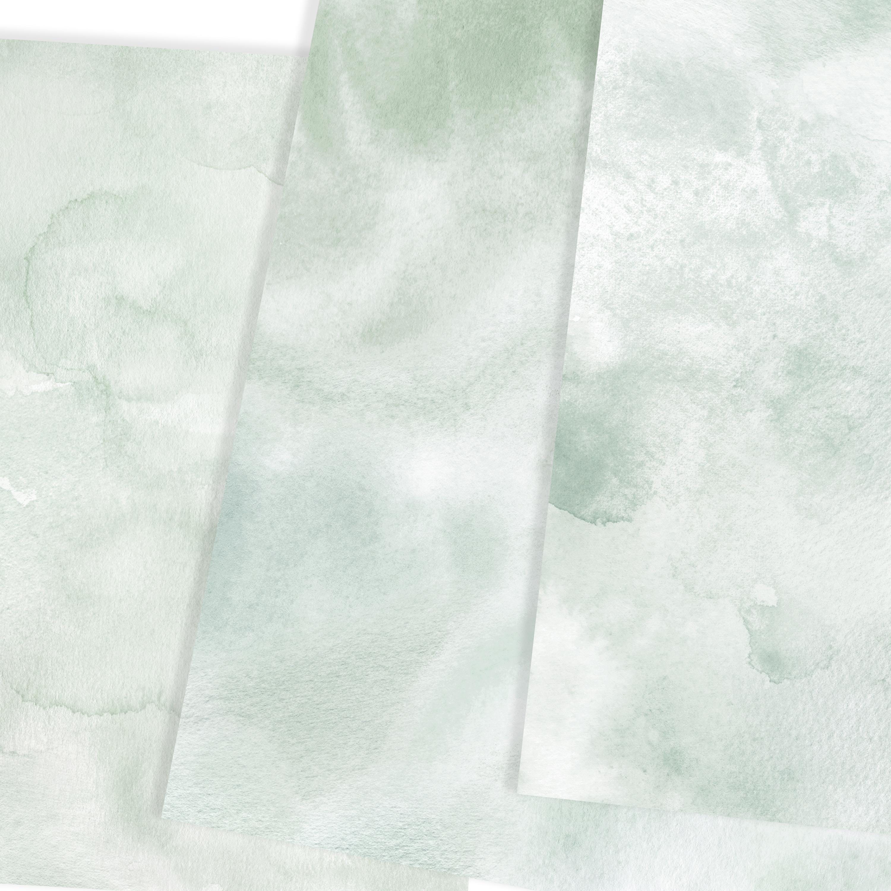 Watercolor Digital Paper, Sage Green Background Watercolour, Light ...