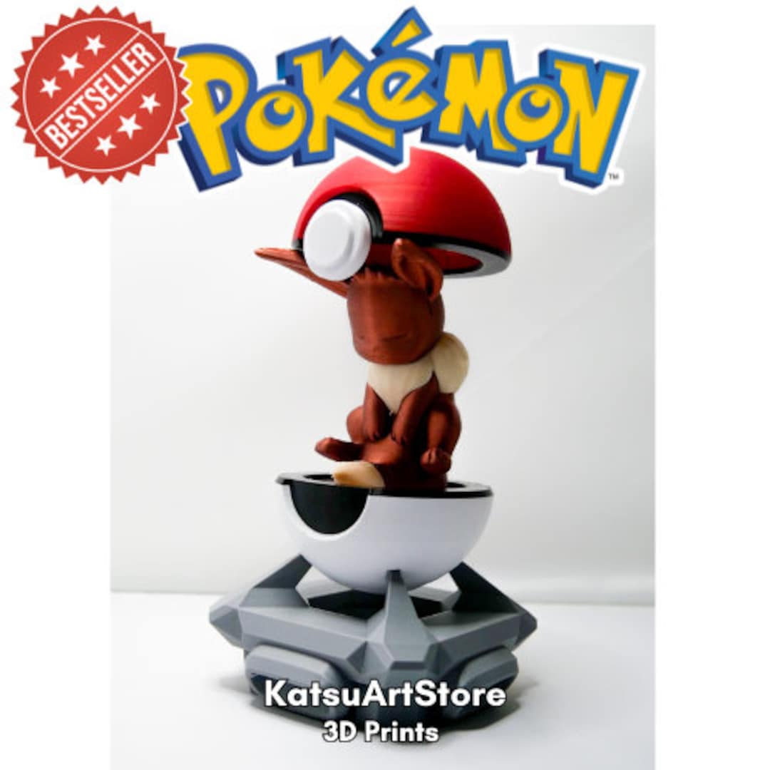 Pokemon in Pokeball L Eevee / Eevee - Etsy