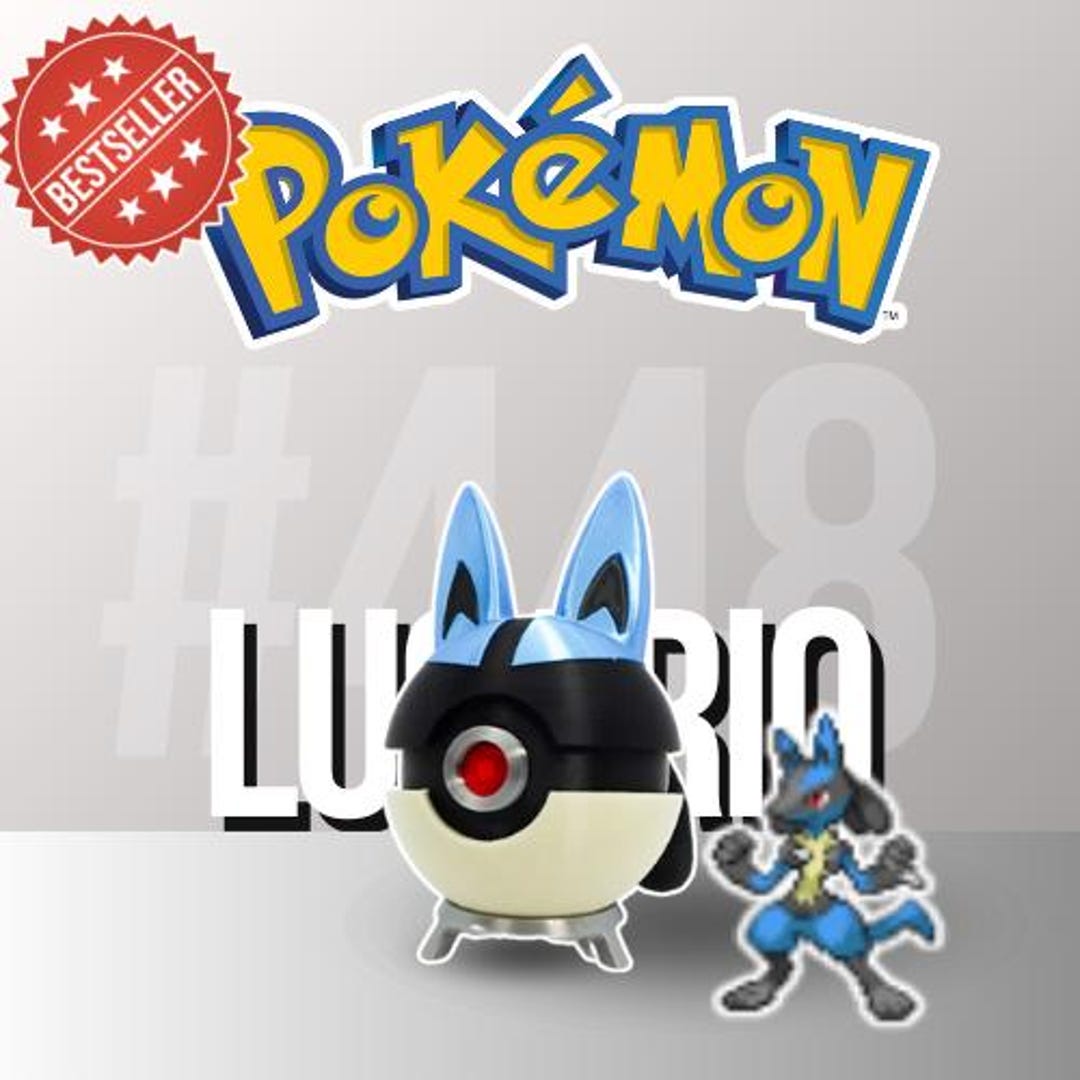 448 Lucario Lucario Pokemon Themed Pokeball - Etsy