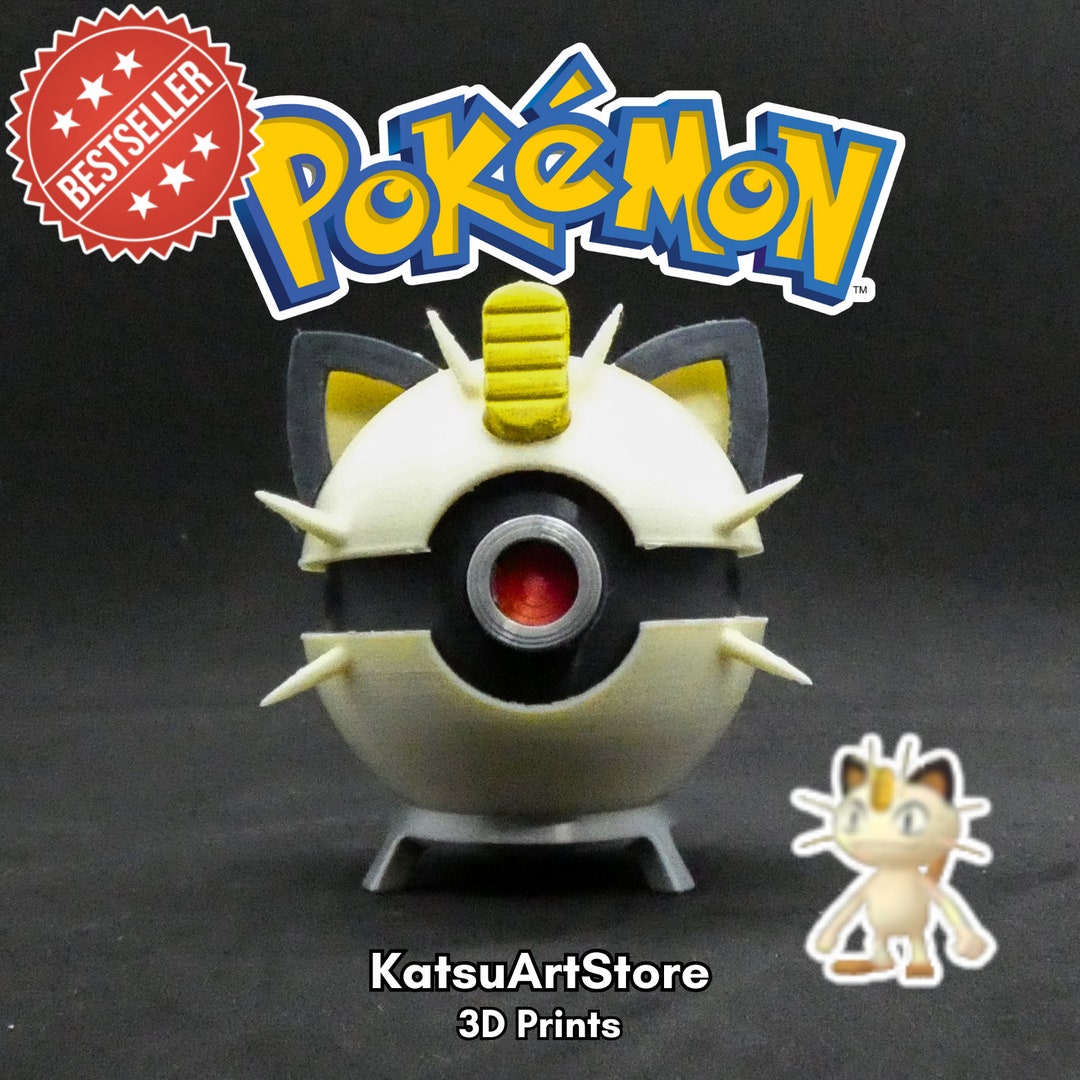 Pokemon Themed Pokeballs Persian Meowth Meowth & More to Come - Etsy