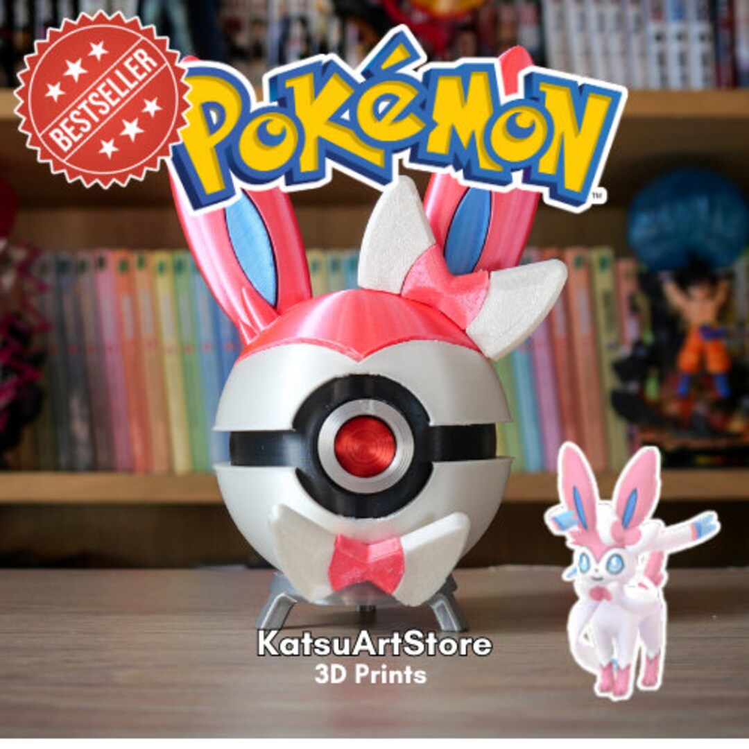 Pokemon Themed Pokeballs Sylveon Nymphalli & More to Come - Etsy