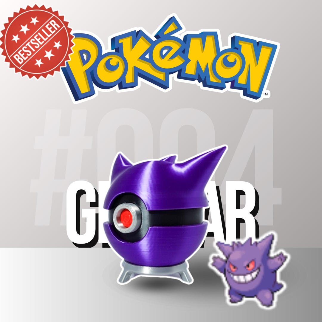 094 | Gengar Ectoplasma | Pokemon Themed Pokeball - Etsy