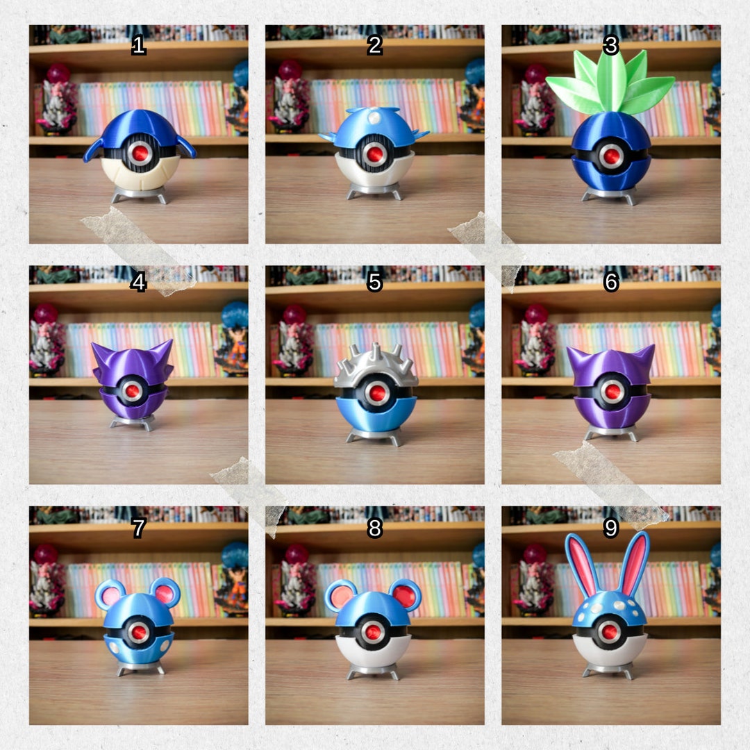 Pokemon Themed Pokeballs Pikachu Charizard Blastoise Venusaur Gengar ...