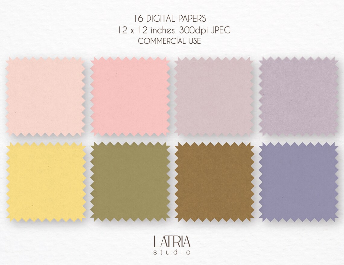 Kraft Color Digital Papers, Cardboard Backgrounds, Color Scrapbook ...