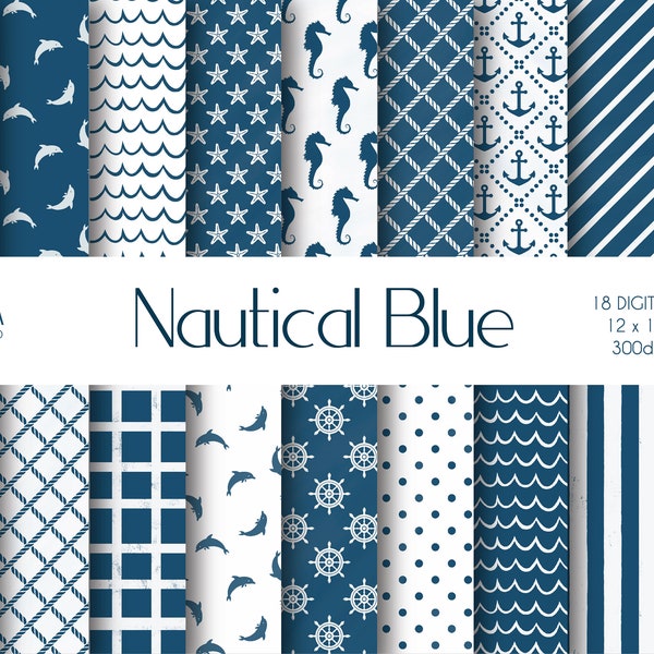 Navy Blue Patterns - Etsy