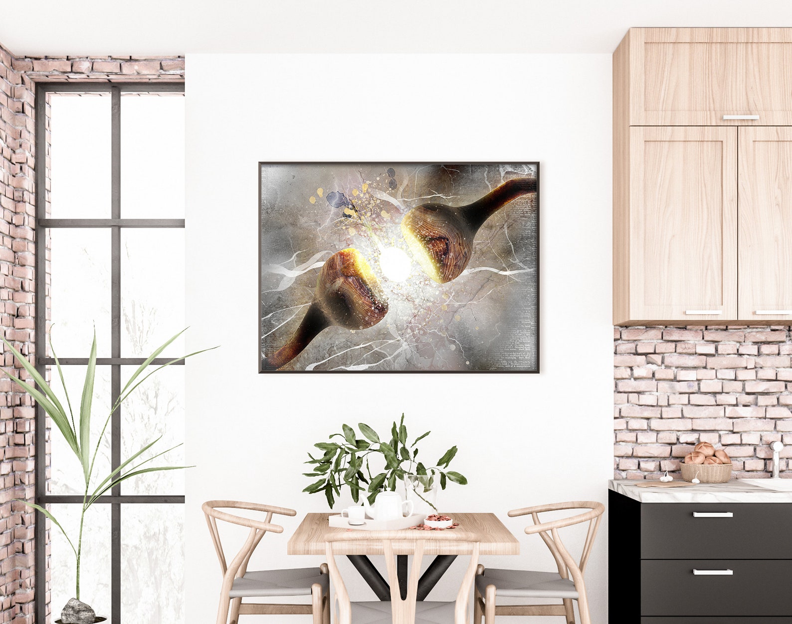 Synapses Watercolor Print, Neuroscience Art, Neurotransmitter, Synapse ...