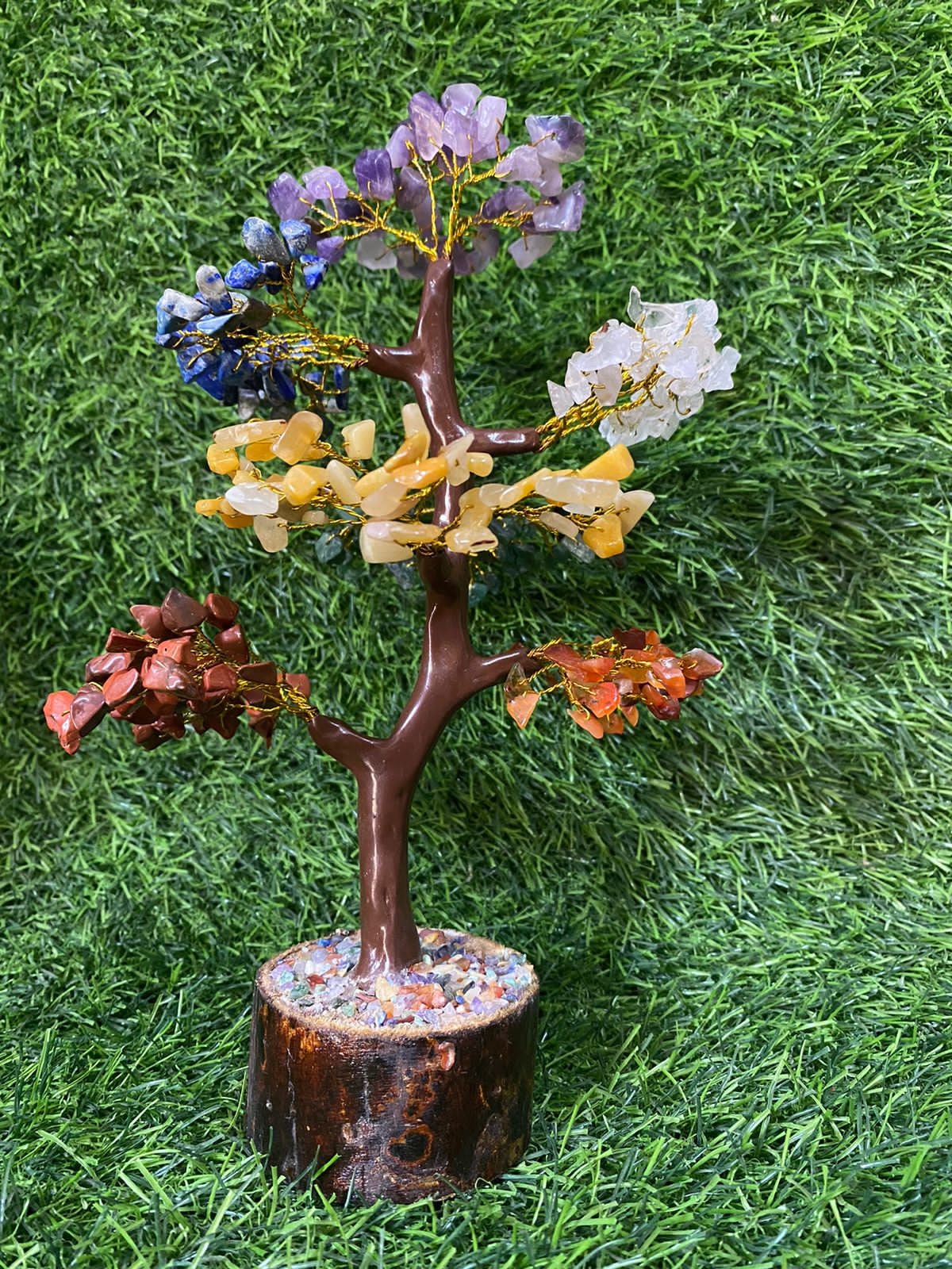 Seven Chakra Handmade Decor Tree, Gemstone Tree of Life Home and Office ...