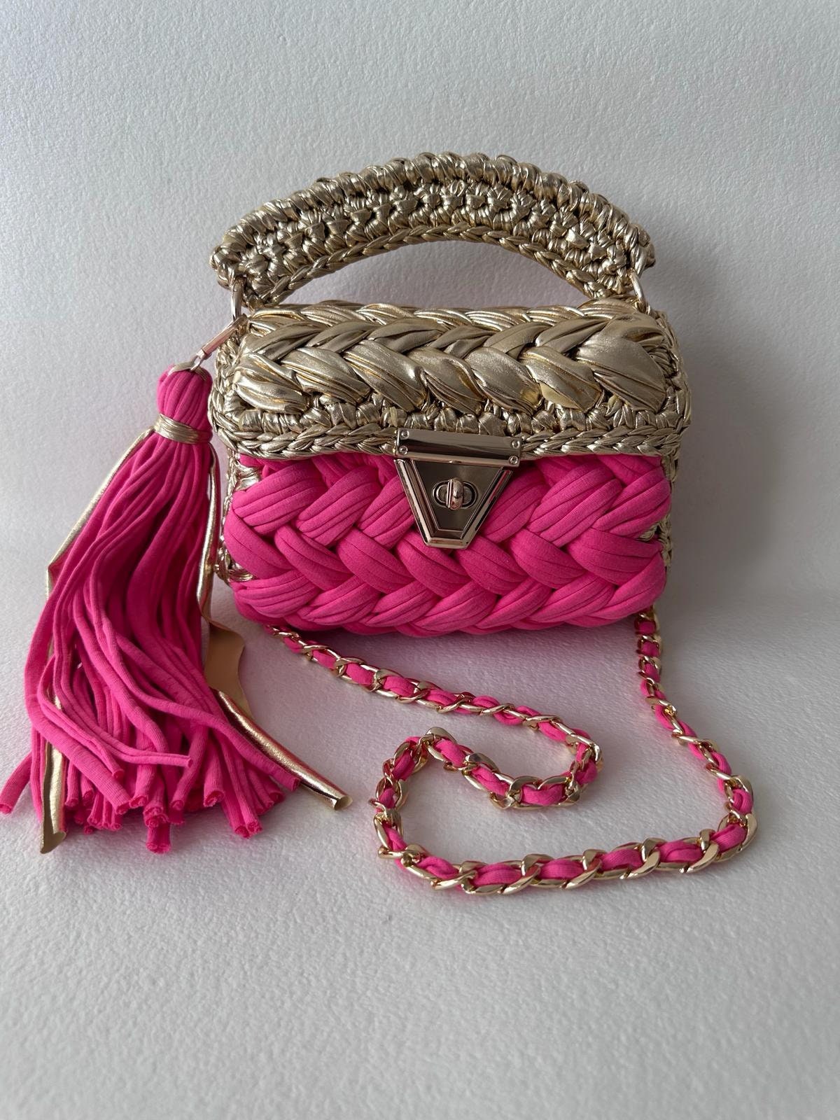 Metallic Bag , Handmadebag , Hand Women Bag , Crochet Bag, Designer Bag ...