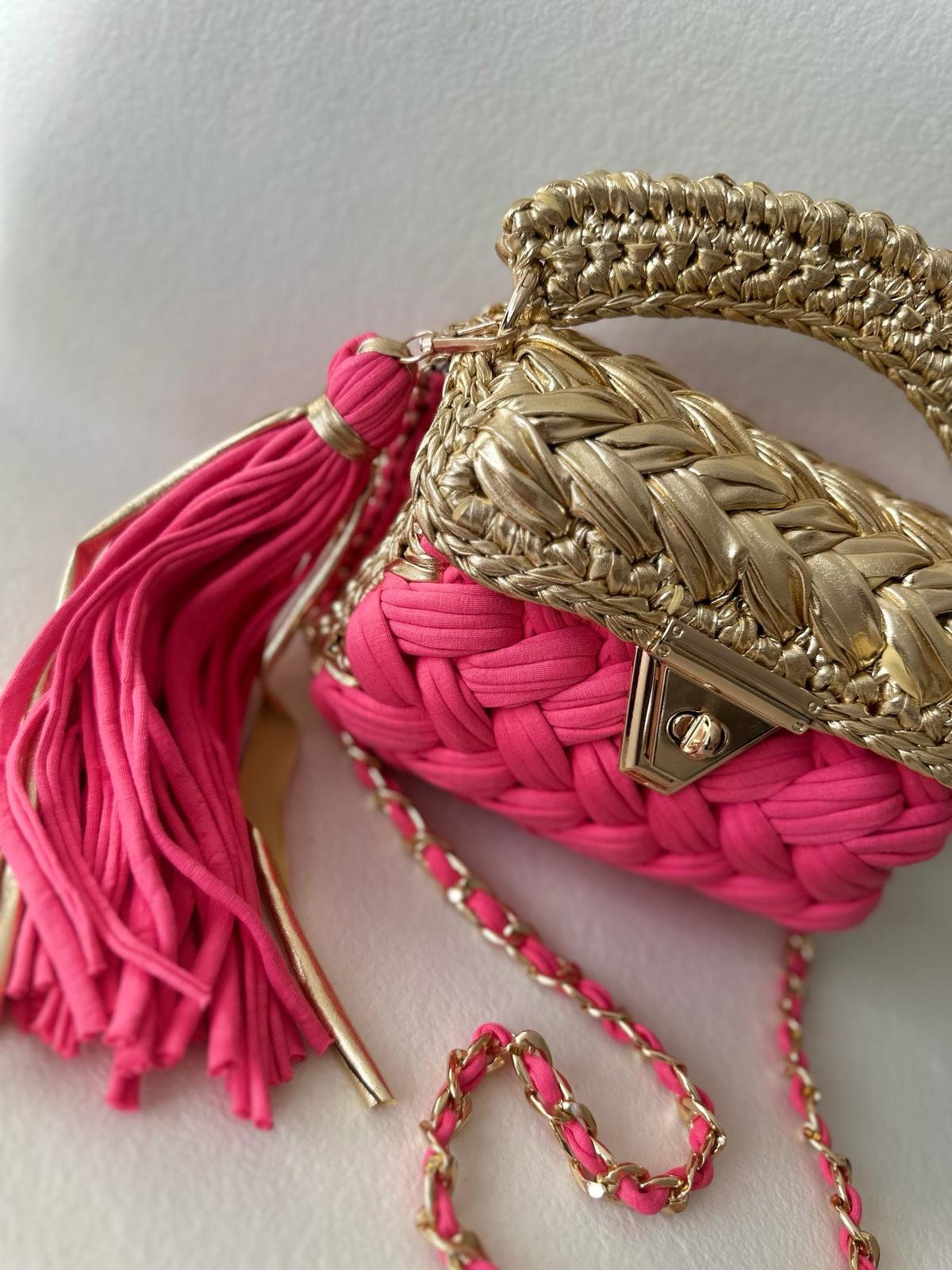 Metallic Bag , Handmadebag , Hand Women Bag , Crochet Bag, Designer Bag ...