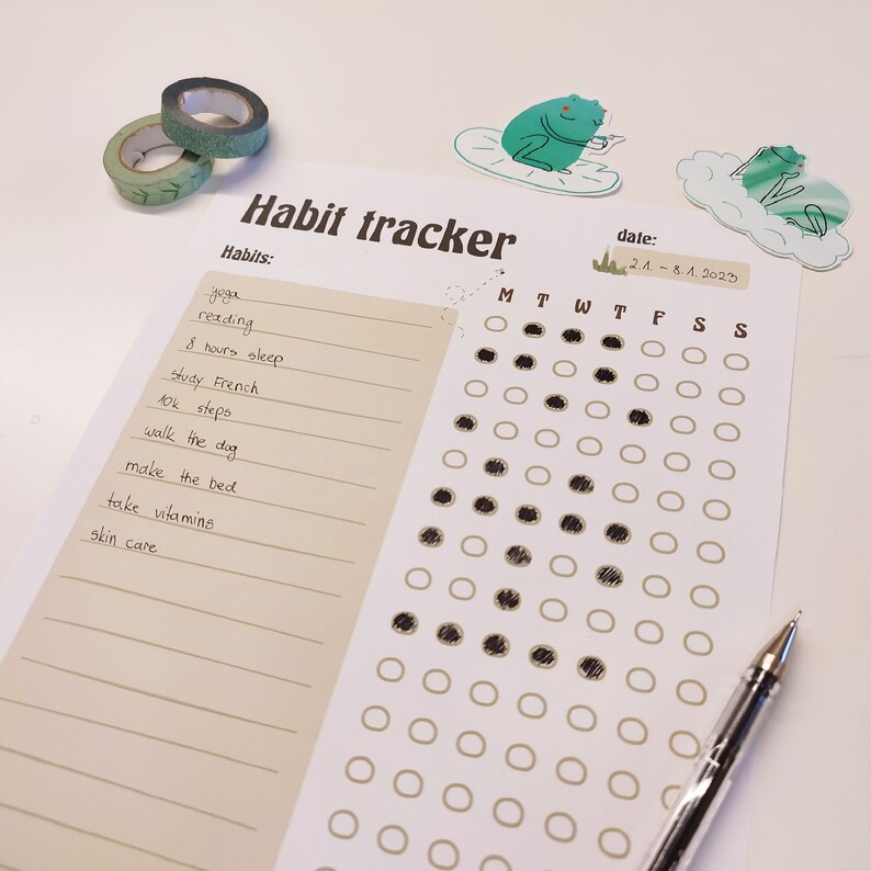 Habit Tracker Printable / Routine Tracker / Daily Habit Tracker ...