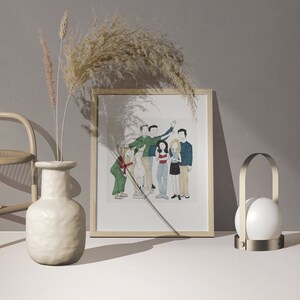 Friends TV Show Print / Friends TV Series Poster / Friends Illustration ...