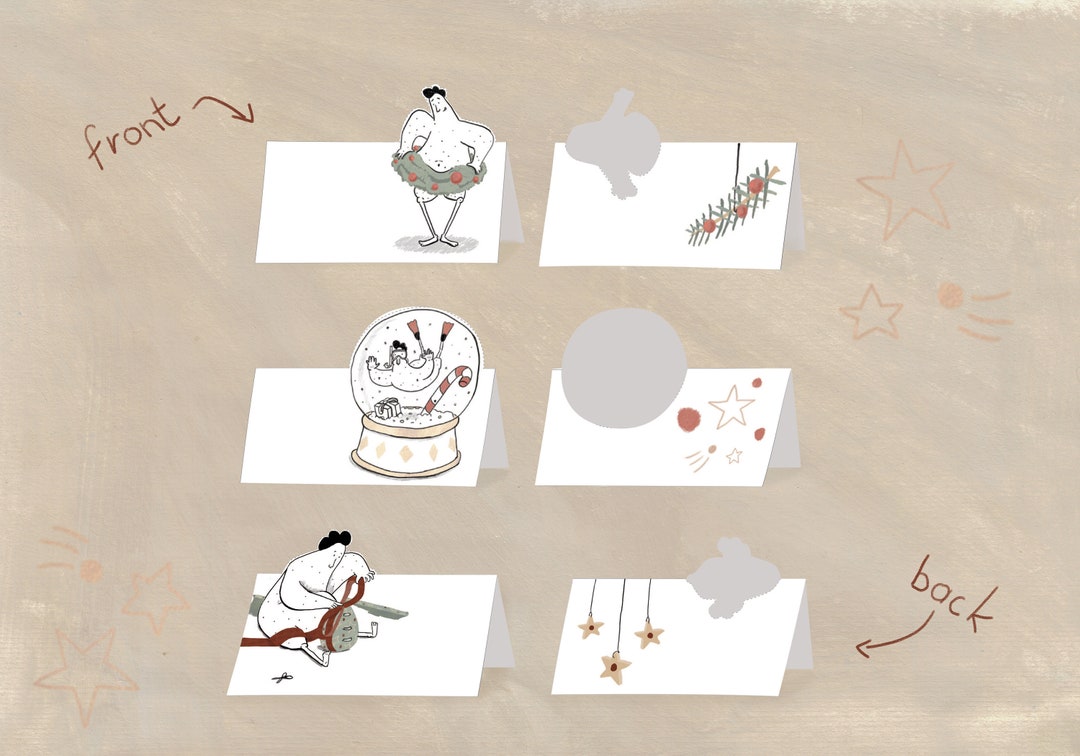 Christmas Place Cards / Printable Seating Cards / Christmas - Etsy