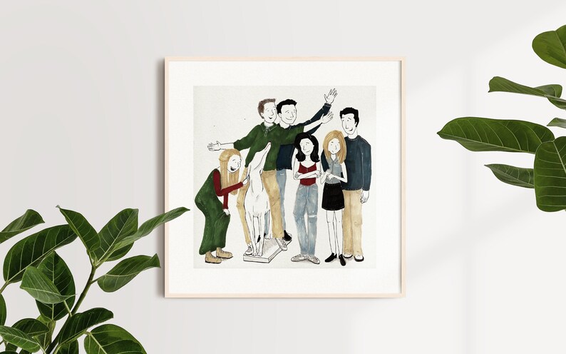 Friends TV Show Print / Friends TV Series Poster / Friends Illustration ...