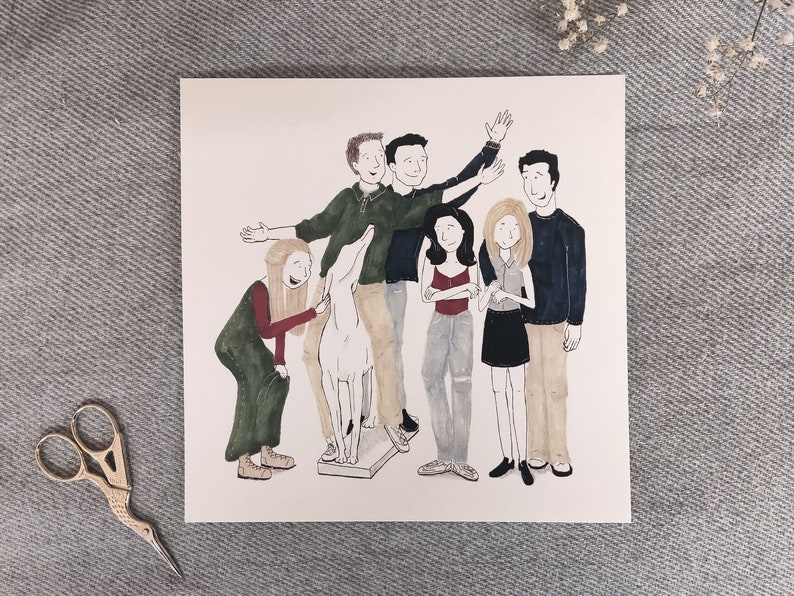 Friends TV Show Print / Friends TV Series Poster / Friends Illustration ...