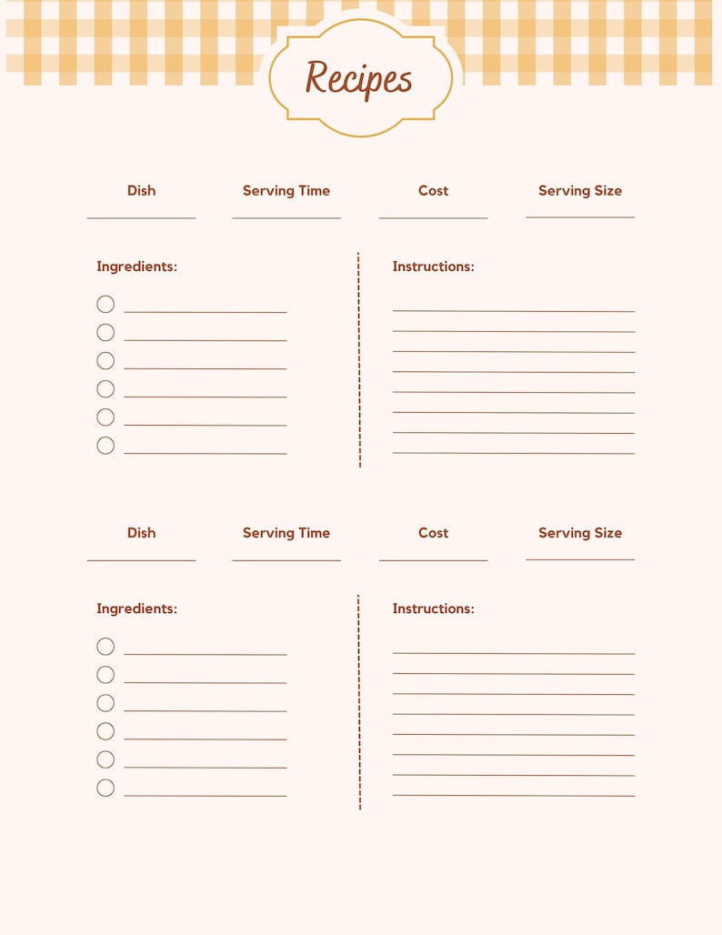 Simple Weekly Meal Planner Printable - Etsy