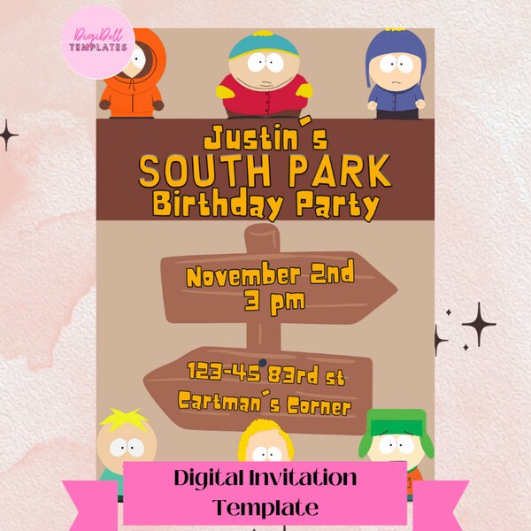 South Park Birthday Etsy