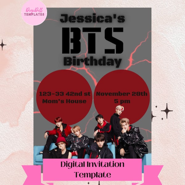 Kpop Band Invite - Etsy