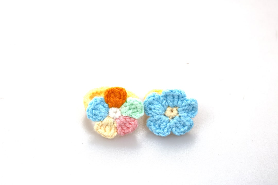 Handmade Crochet Flower Rings - Etsy