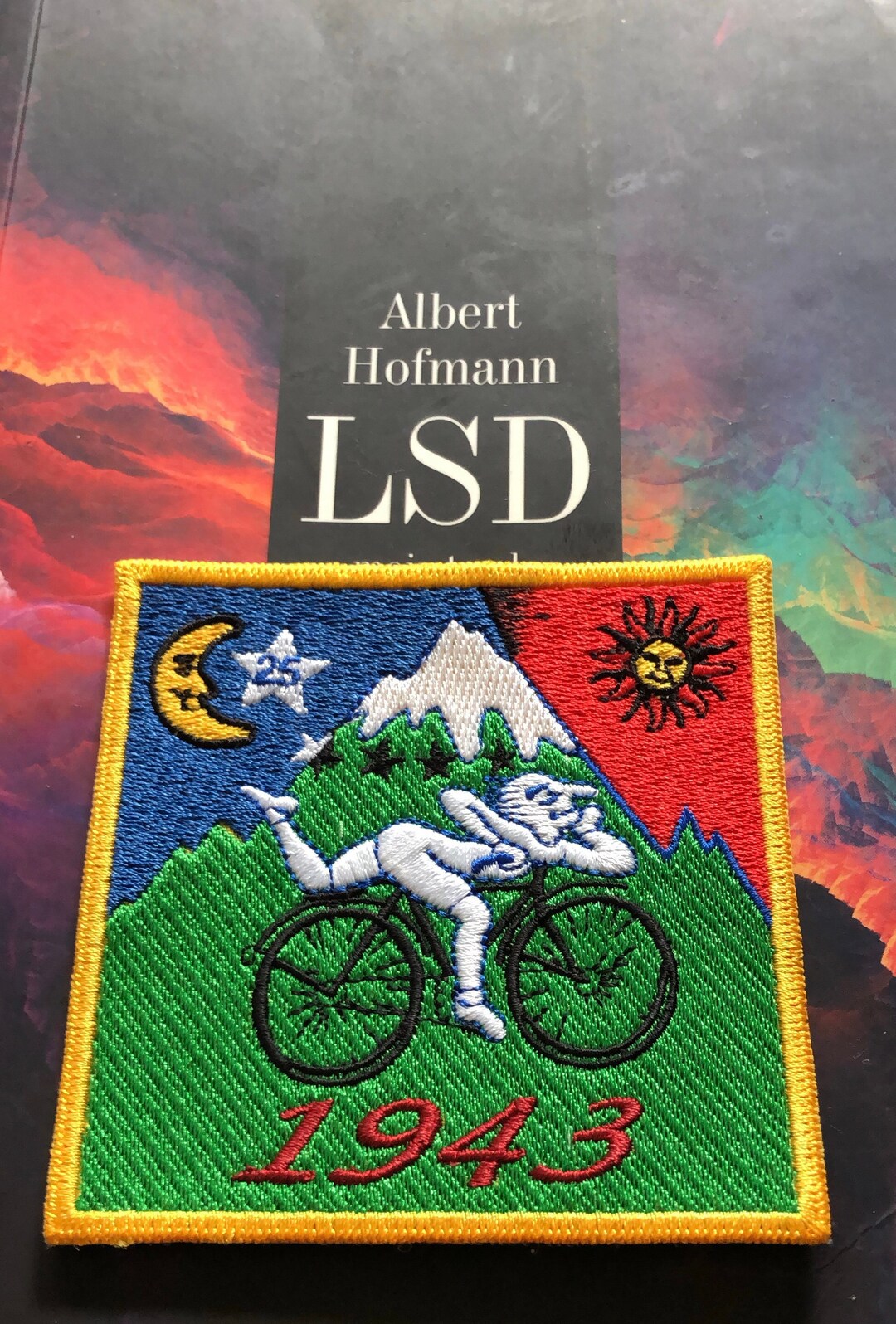 Patch, Embroidered Crest LSD 1943 Albert Hofmann Bicycle Day Trip, Acid ...