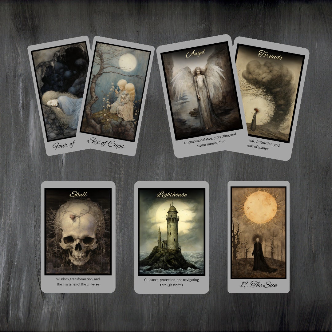 Shadow Fates Tarot and Oracle Bundle by Hattie Thorn. 2 Deck Special ...