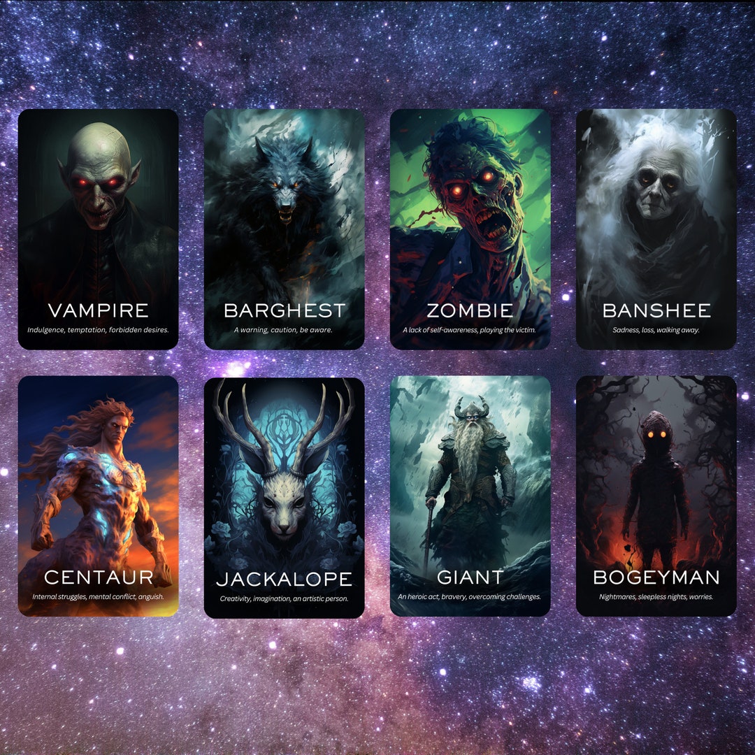 Myths & Monsters Oracle Deck • Folklore, Legends and Beasts • 46 Cards ...