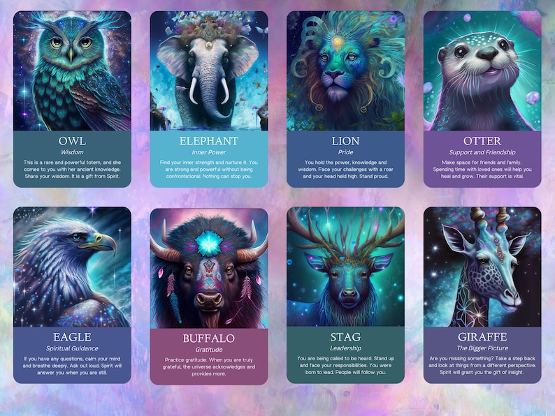 Ethereal Animal Oracle by Hattie Thorn. Original Design 52 - Etsy