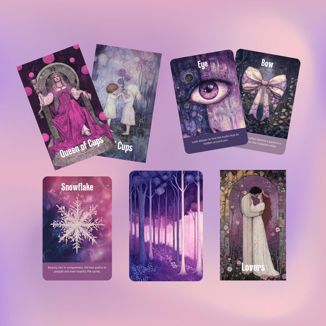 Enchanted Veil Tarot and Oracle Bundle by Hattie Thorn. 2 Deck Special ...