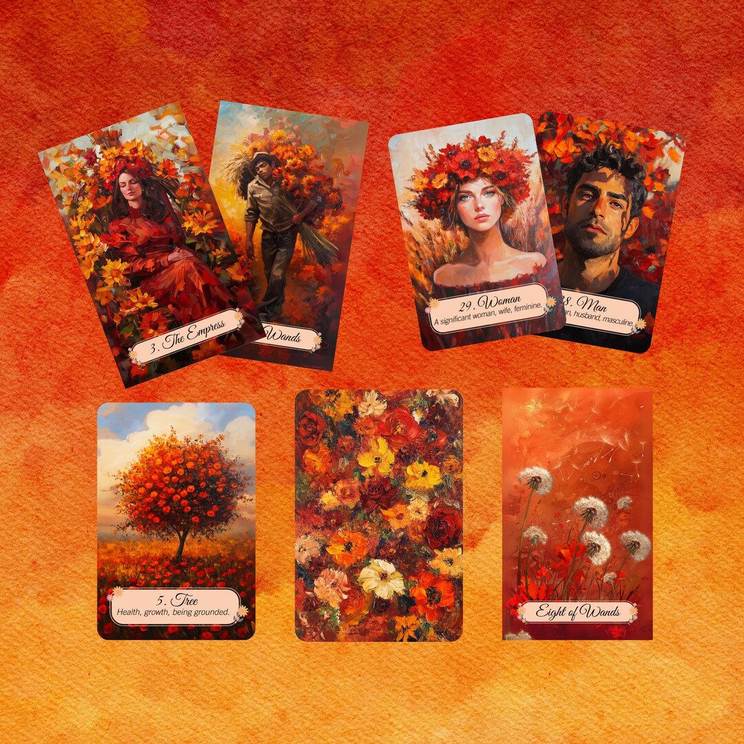 Autumn Fields Tarot and Lenormand Bundle by Hattie Thorn. 2 Deck ...