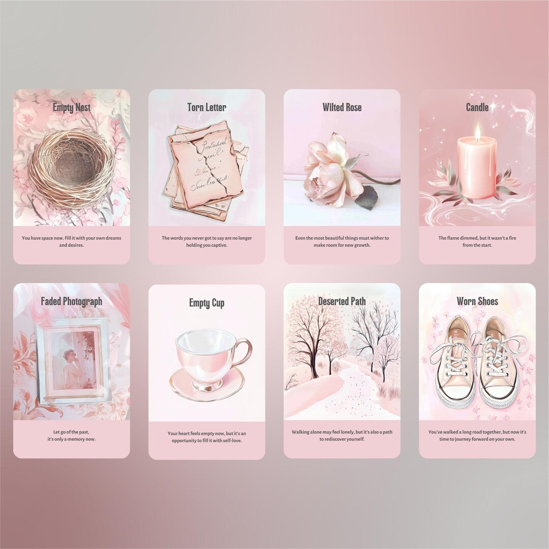 Heartbreak Oracle • 45 Reflective Cards • Post-breakup Support Deck ...