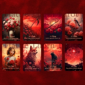 Scarlet Rose Love Tarot & Lenormand • 2 Deck Special Bundle • Hattie ...