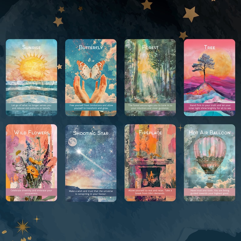 Magic Mosaic Oracle • 45-card Deck • Whimsical Collage Divination ...