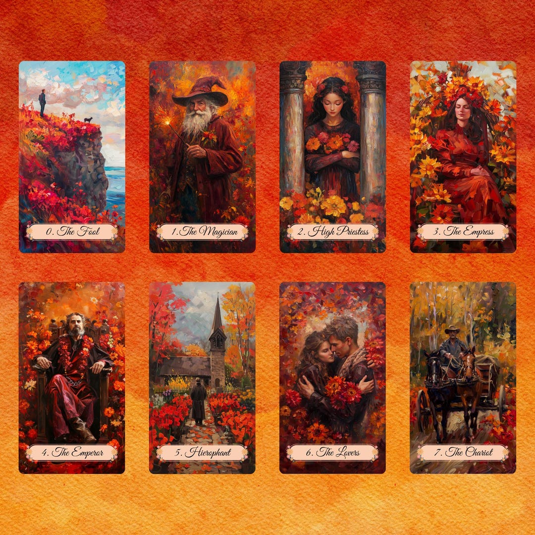 Autumn Fields Tarot • 78-card Deck • Harvest Colours • Hattie Thorn ...