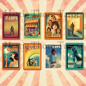 Retro Poster Tarot • Bold 70s Movie Poster Style Deck • 78 Cards + Box ...
